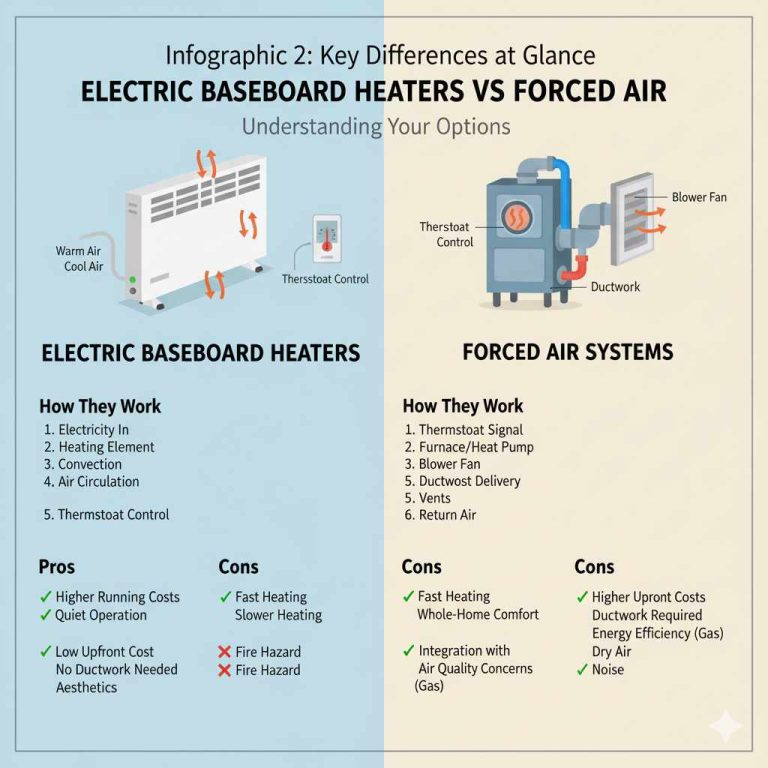 Electric Baseboard Heaters Vs Forced Air: Essential Guide