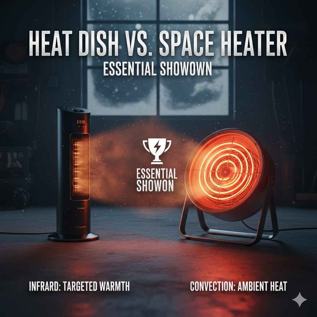 Heat Dish Vs Space Heater: Essential Showdown